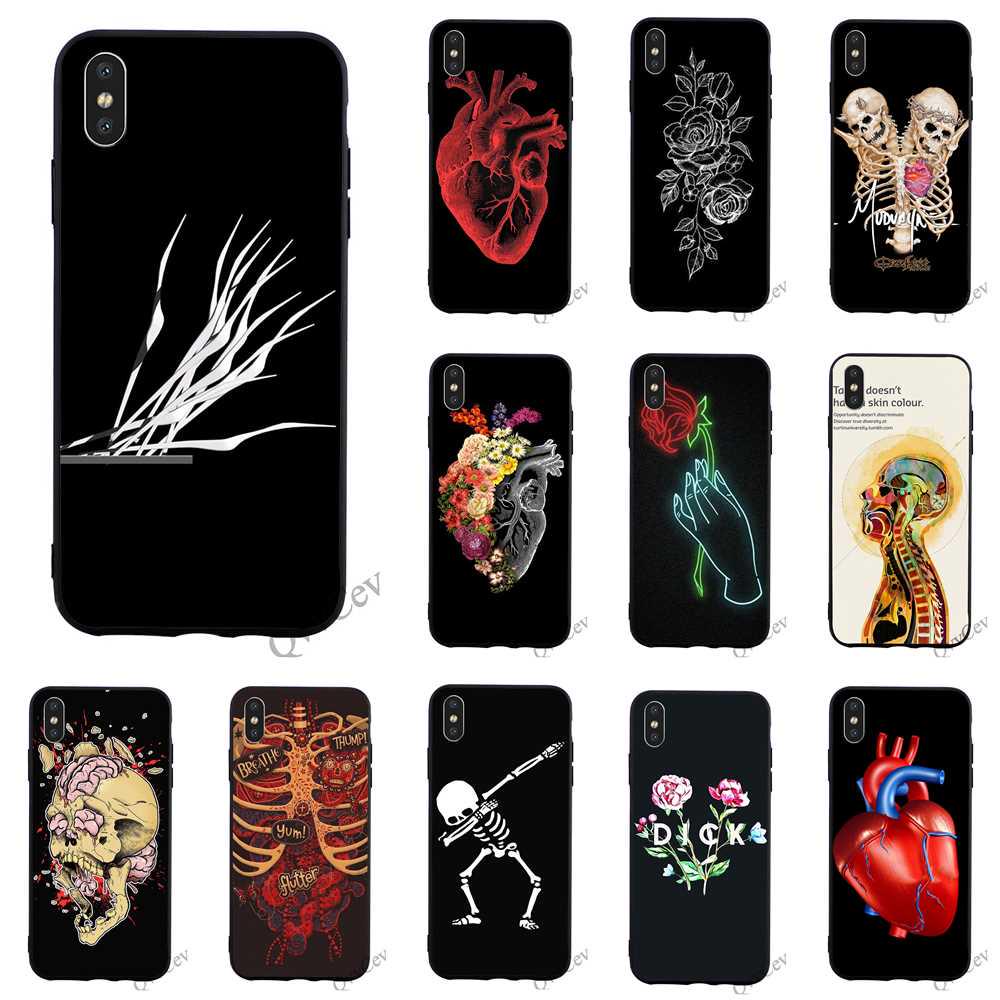 Buy Human Anatomy Phone Case Cover for iPhone 5 5S SE 6 6s 7 8 Plus X ...