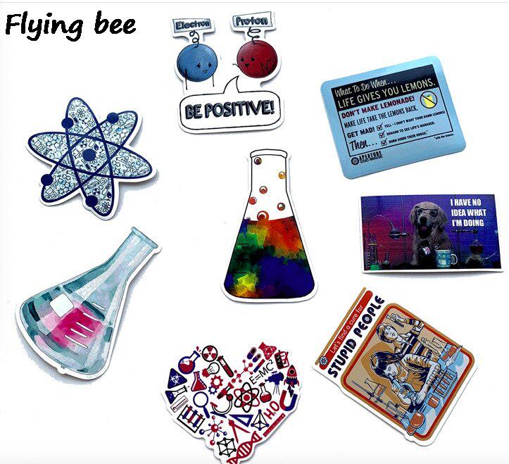 50 Pcs/set Laboratory Science Pvc Stickers Decal For Laptop Luggage Car ...