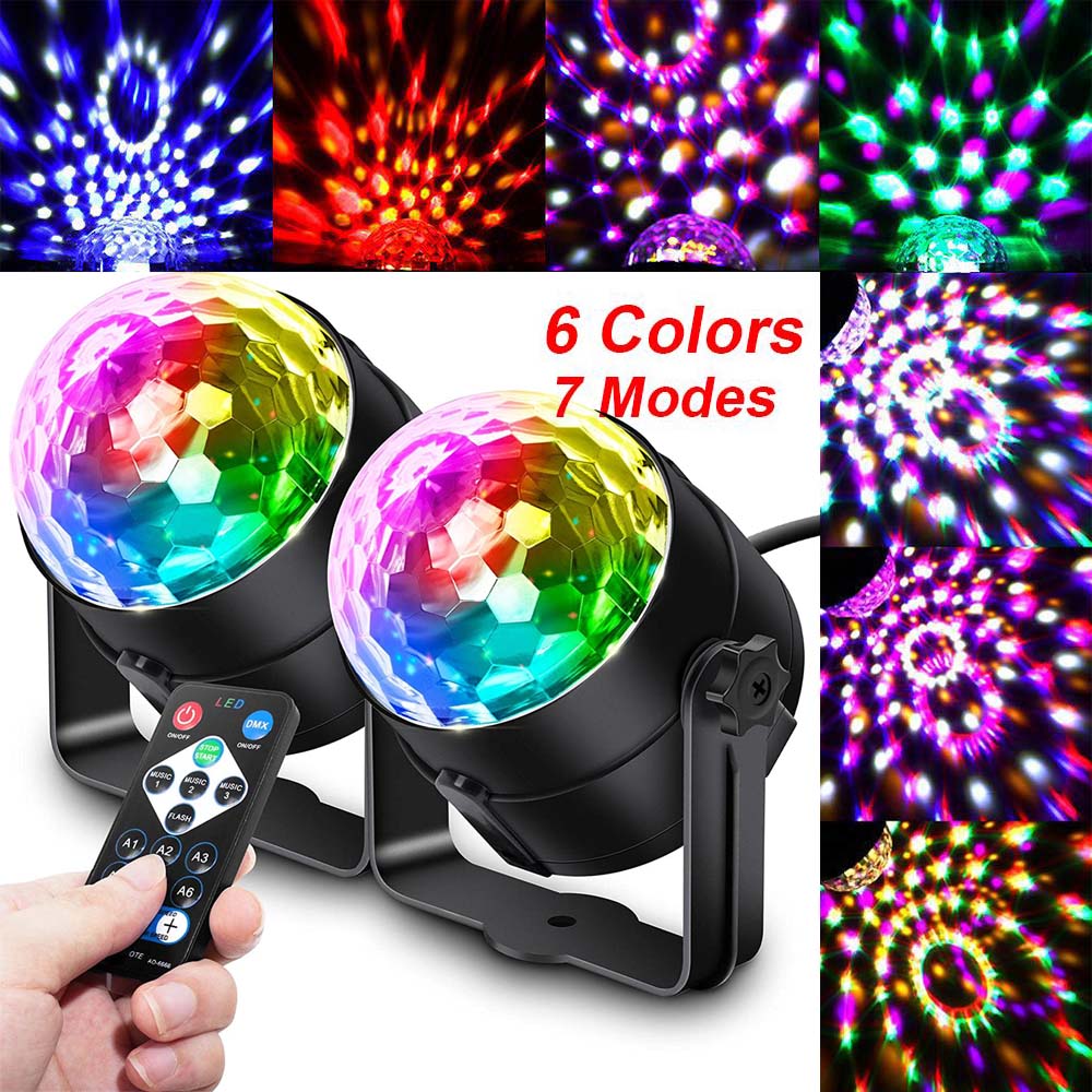 3W 6 Colors Rotating Magic Ball Light Projecting Lamp for Party Disco ...