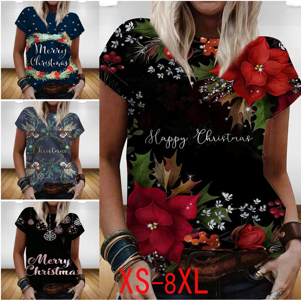 Buy Summer Women Clothes Female Round Neck Lady Loose Printing Tops ...