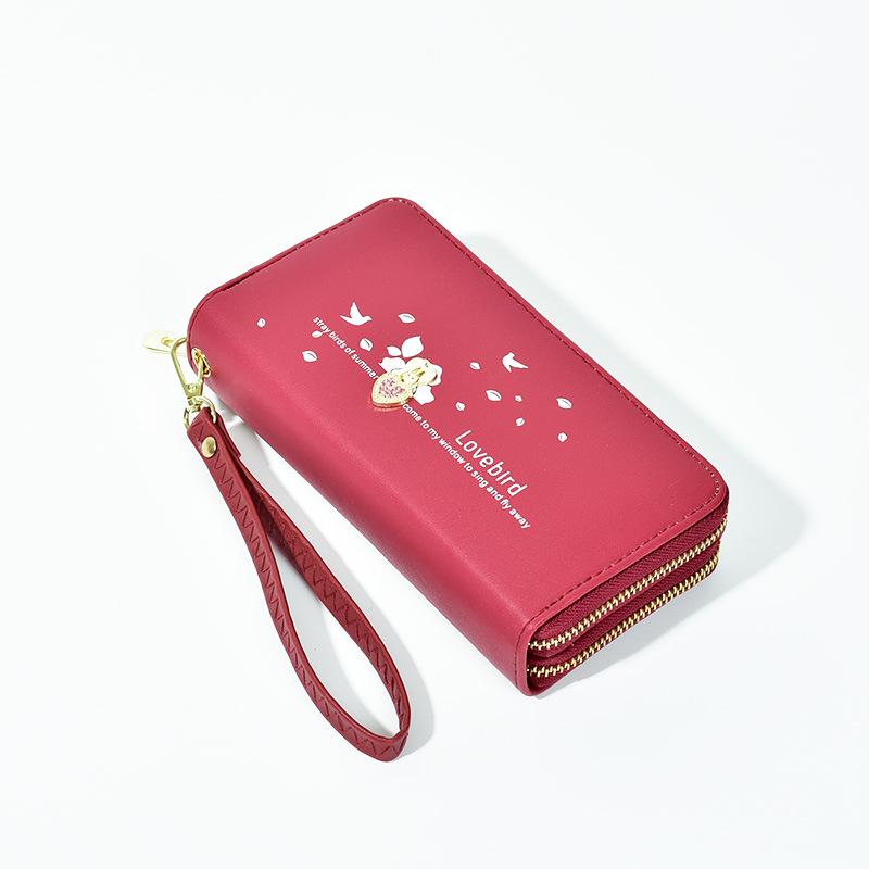 Buy Ladies Fashion Long Printed Bifold Coin Bag Card Holder Clutch ...