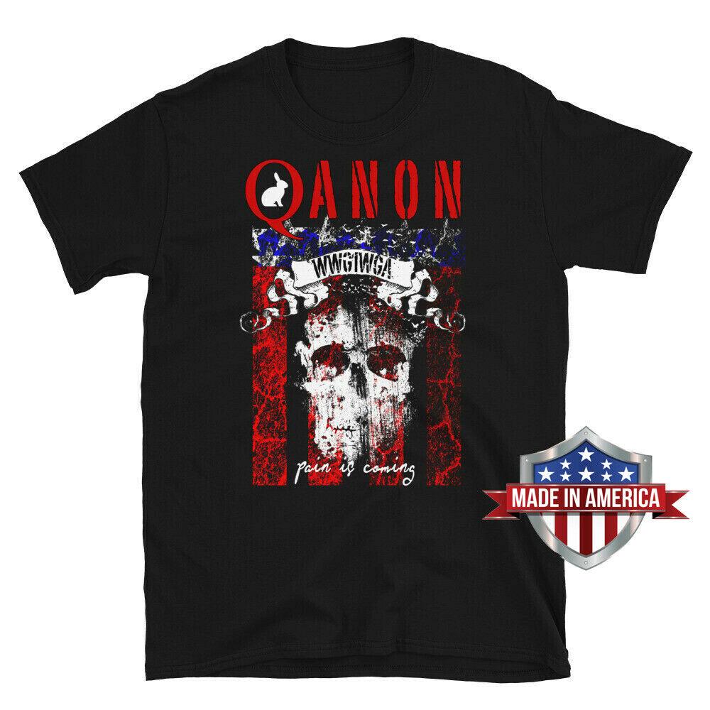Q Anon Black Shirt Patriot T Shirt Pain Vintage Ulzzang Men Women T ...