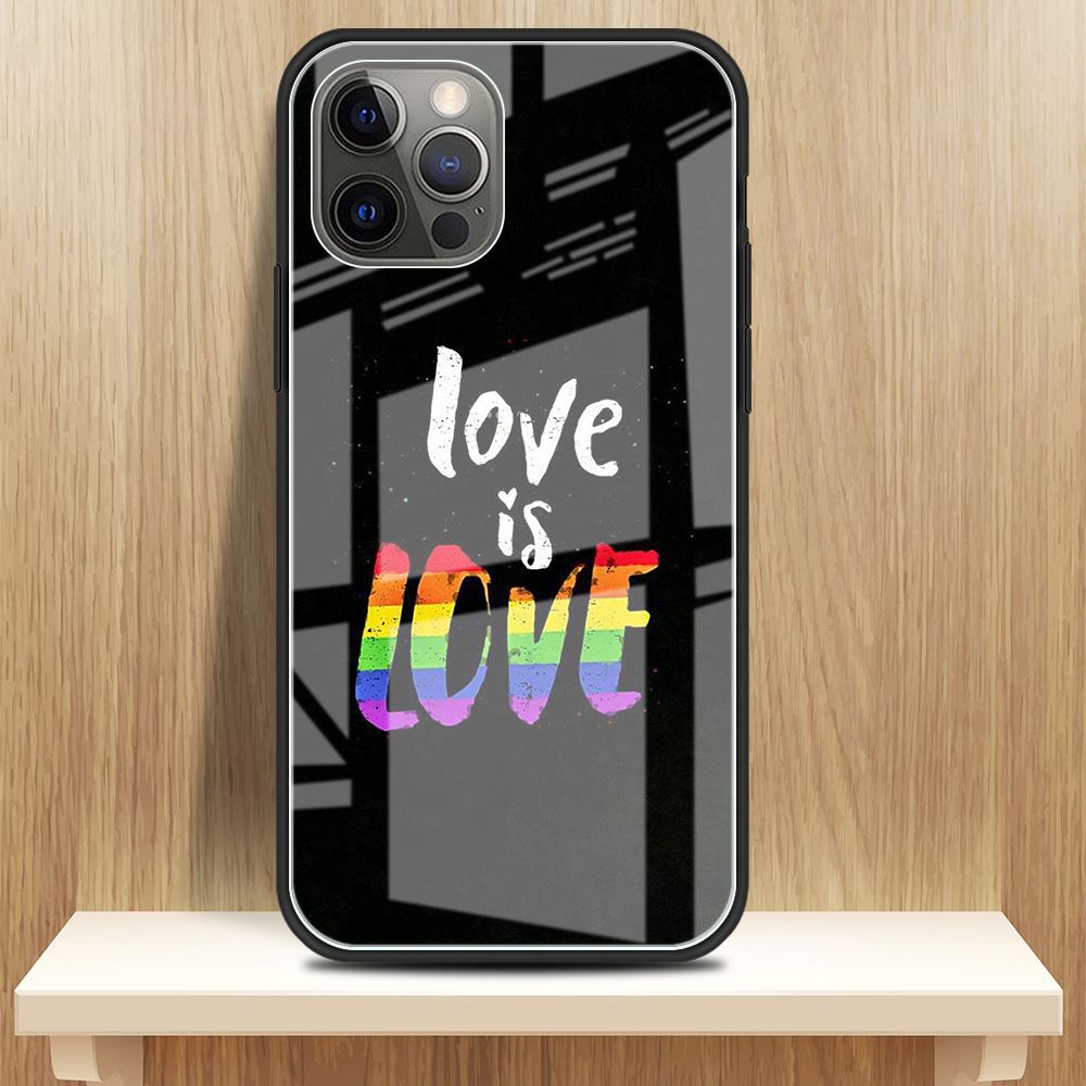 Cheap Rainbow Tempered Glass Phone Case For iPhone Samsung Galaxy ...