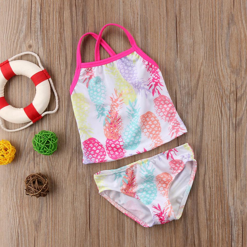 Buy Colorful Kids Baby Girls Small Pineapple Swimmer Bather Swimwear ...