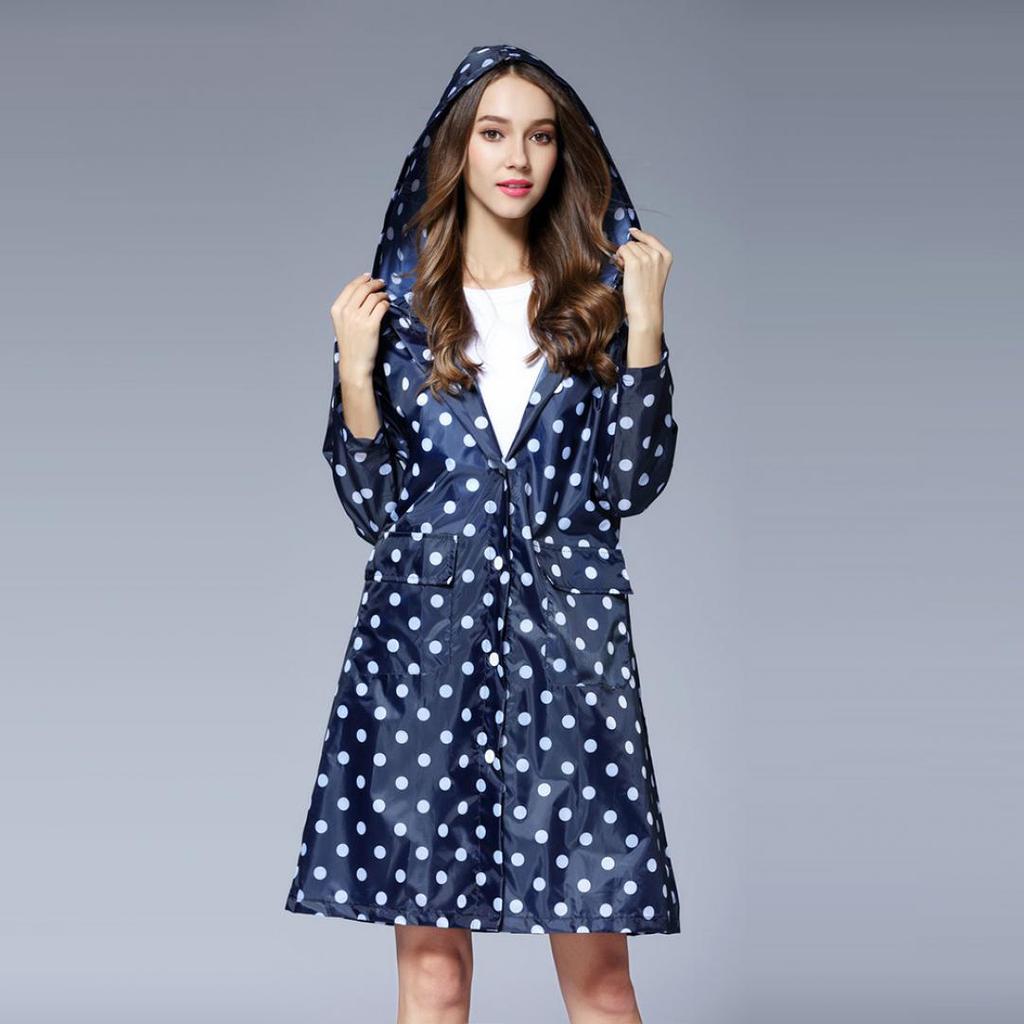 Buy Fashion Cute Dots Raincoat Women Poncho Waterproof Rain Wear ...