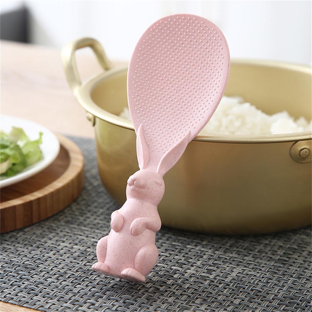 Cheap Non-Stick Rice Spoon Rabbit-shaped Stand-up Serving Rice Spatula ...