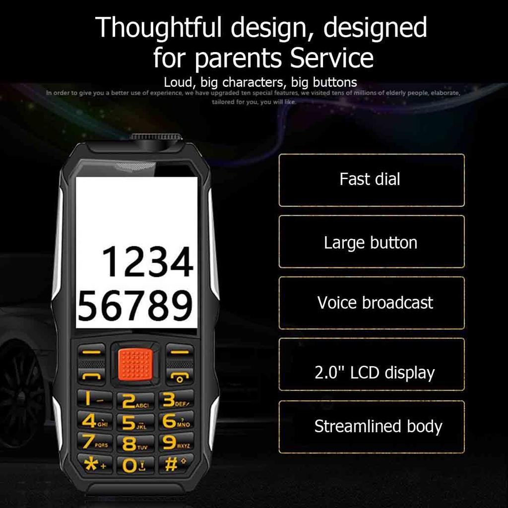 Buy Dual Sim Older Cell Phone 2.0'' Display 4800Mah Torch Long Stand-By ...