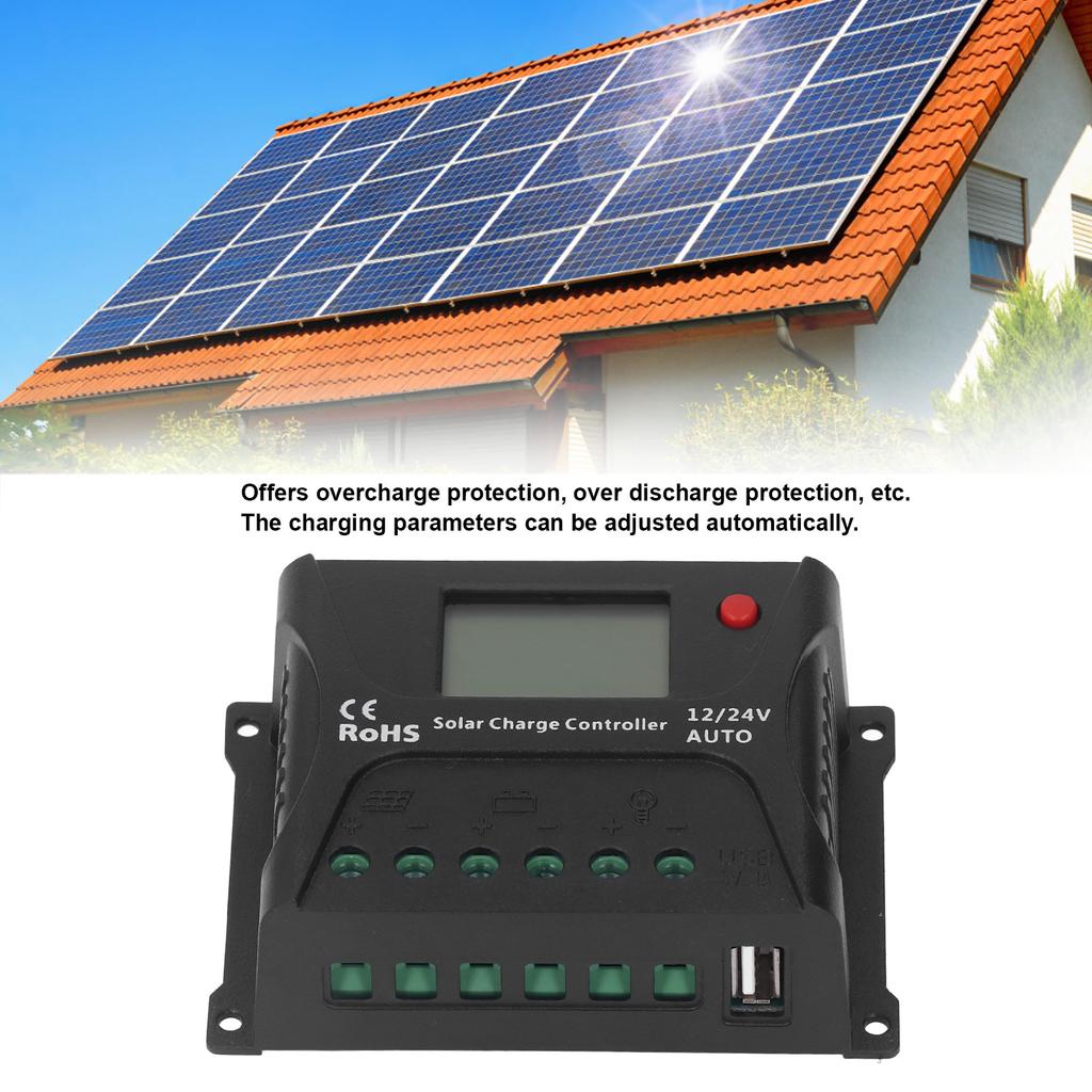 Buy Solar Charge Controller PWM Discharge Control LED Display with USB ...