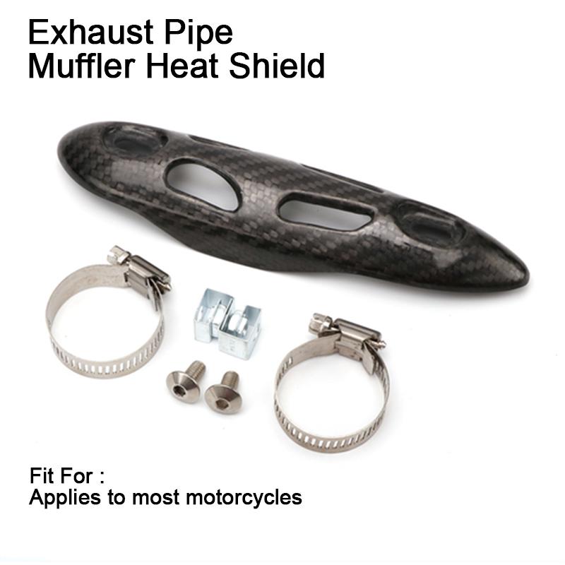 Buy Carbon Fiber Exhaust Pipe Muffler Protector Heat Sheild Cover Guard ...
