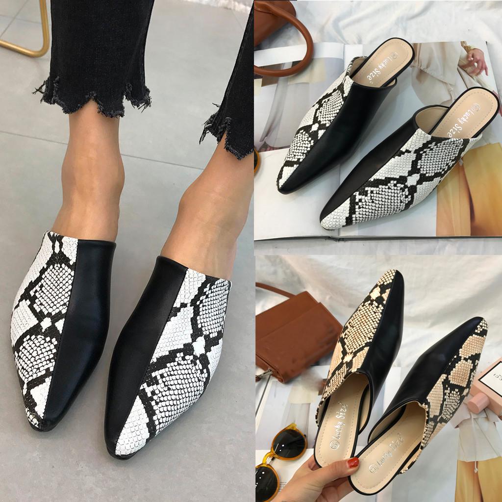Buy Women Sexy Snake Skin Pattern Pointed Toe Shoes Platform Sandals ...