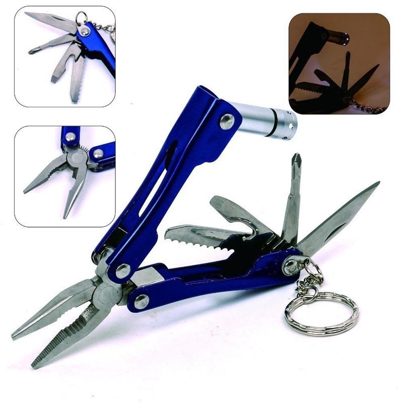 Blue light pliers multi-function flashlight multi-purpose pliers army knife outdoor camping ...