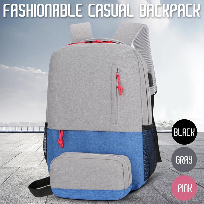 Buy Data Cable Backpack USB Charging Backpack Laptop Bag Travel Leisure ...