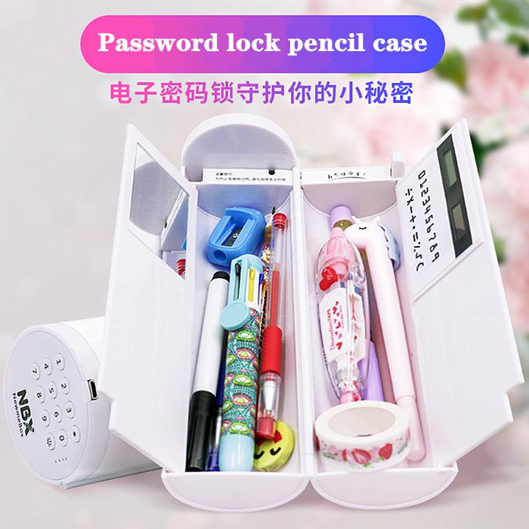 Buy Password Lock Pencil Writing Case USB Charging Cartoon Pattern Pen ...
