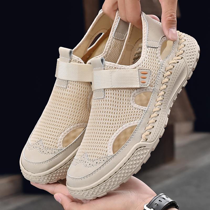 Купить Летние мужские сандалии ручной работы из дышащей сетки ...