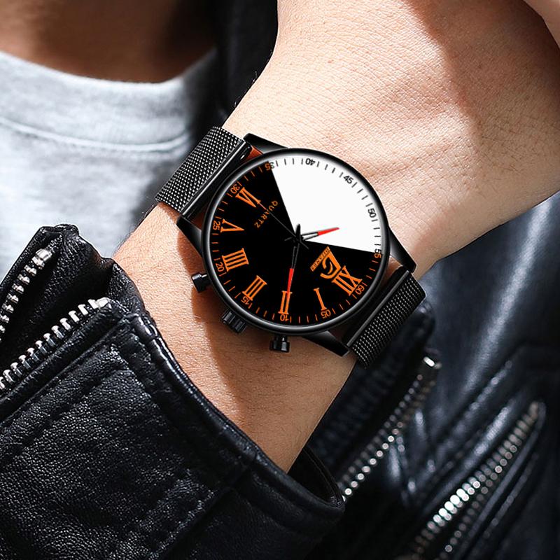 Buy Fashion Men's Minimalist Watch Luxury Stainless Steel Mesh Band Men ...