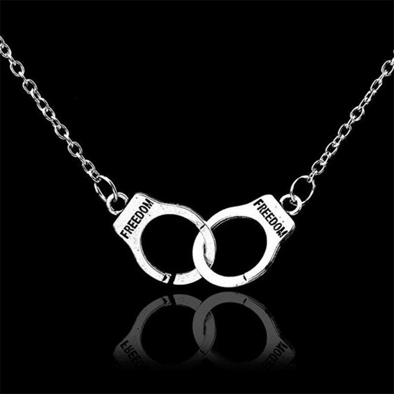 1 Pc Unisex Funny Handcuffs Pendant Necklaces Adjustable Necklaces ...