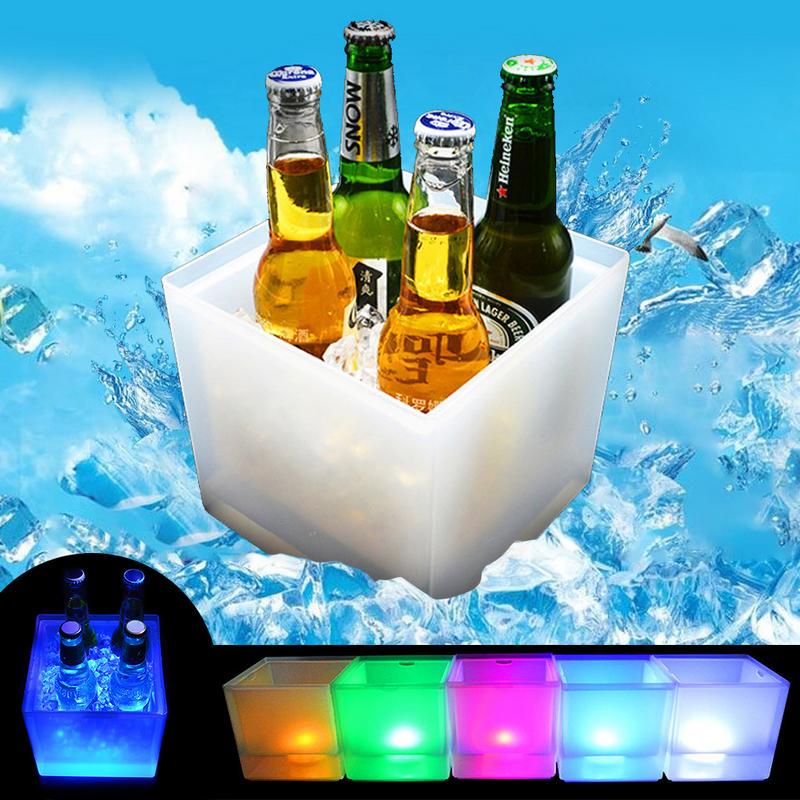 Buy Led Ice Bucket Champagne Wine Drinks Beer Ice Cooler For Restaurant ...