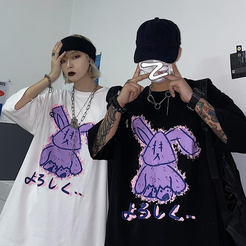 Buy Gothic Punk Summer Loose Vintage Women T-Shirts lzzang Street ...
