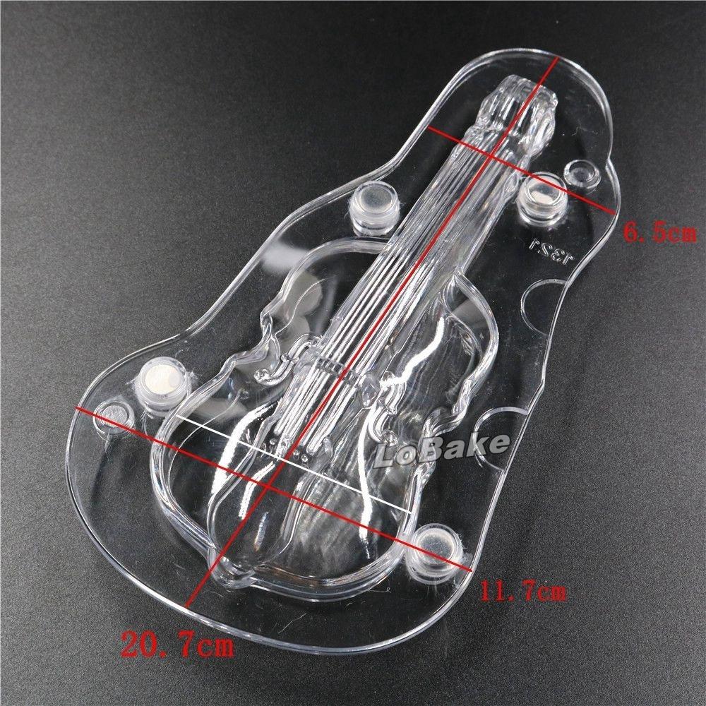 Buy 3D Violin Musical Instrument Shape PC Magnetic Chocolate Mold Candy ...