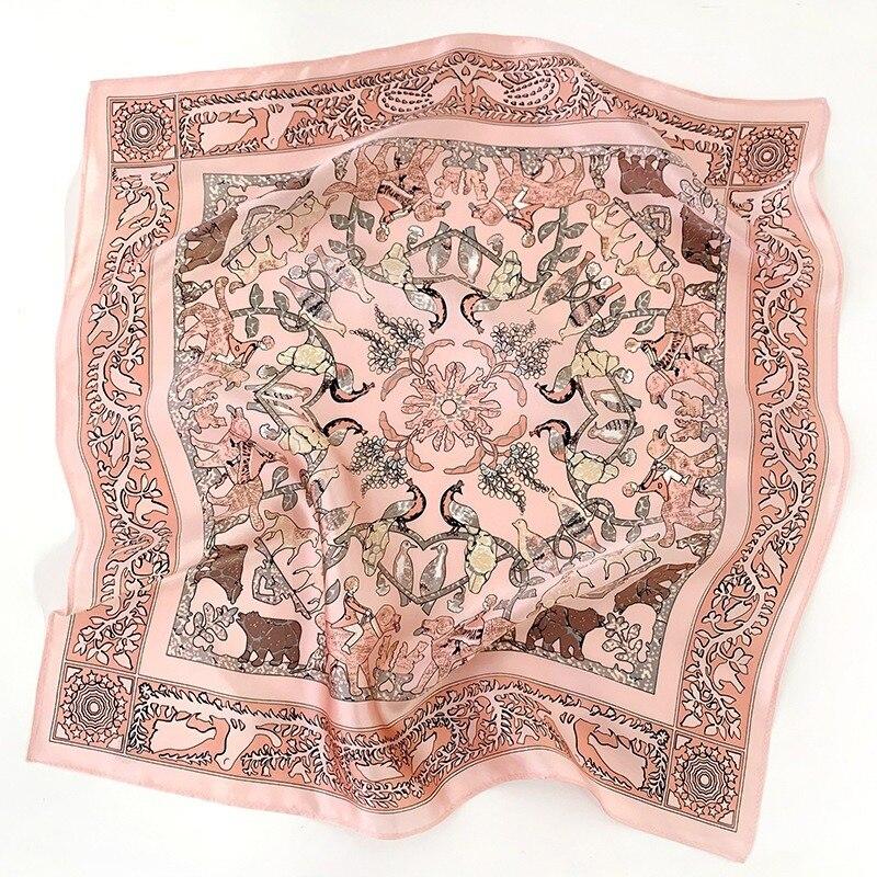 Satın alın 53cm Silk Neck Scarf For Women Hair Band Print Lady Bandana ...