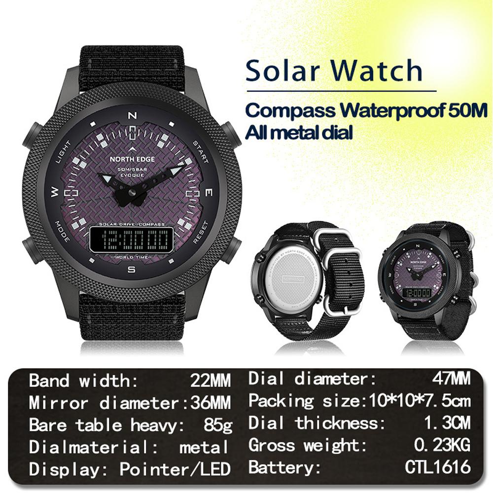 Buy Men Solar Power Digital Watch Men's Outdoor Smart Watches Full ...