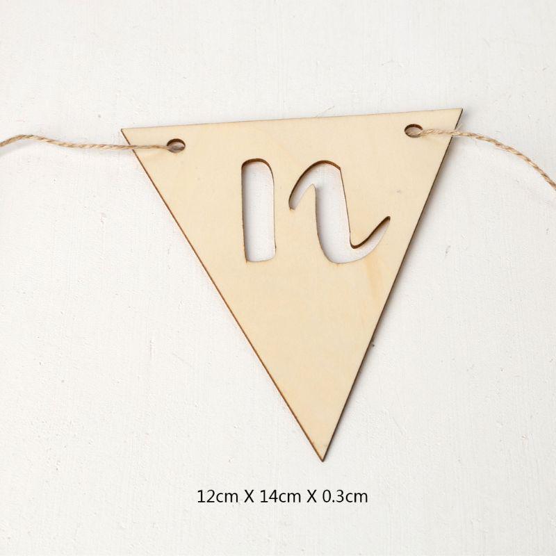 Buy Ramadan Mubarak Wooden Triangle Pendant Hanging Banner Decoration ...