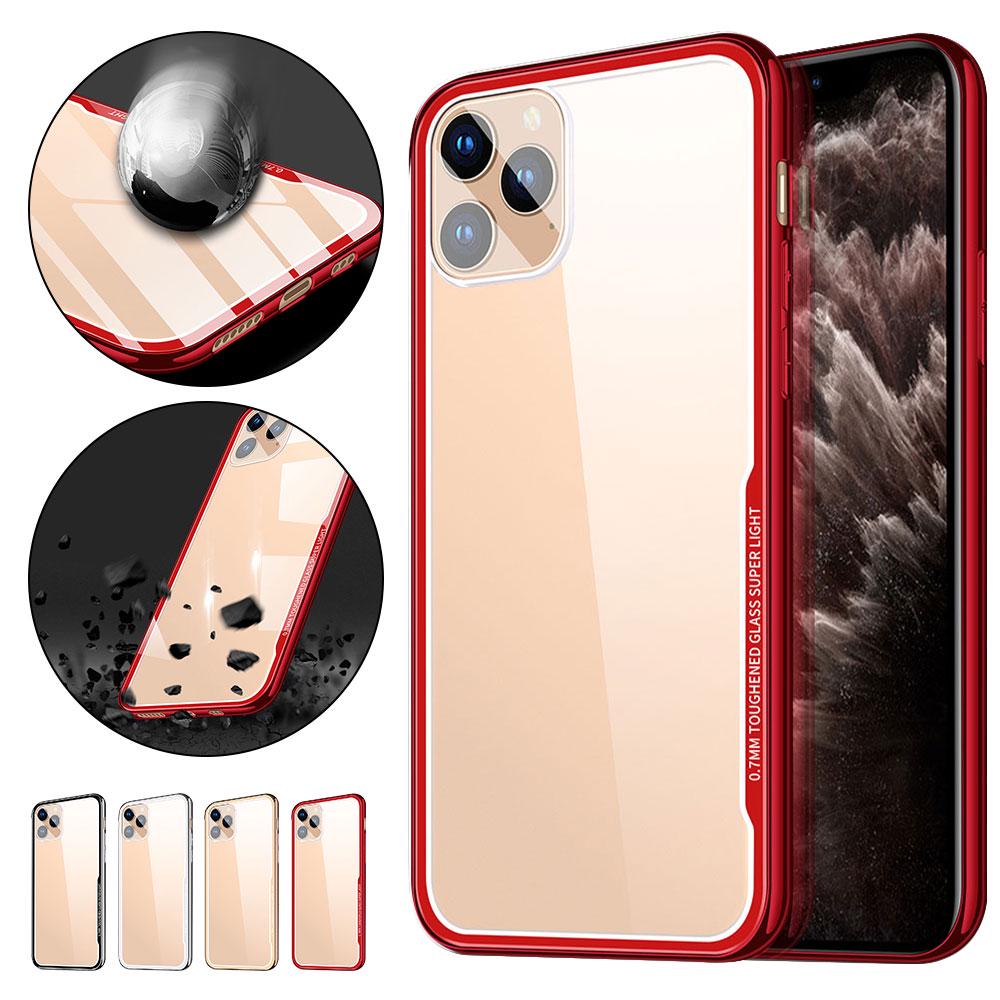 Buy Electroplating Transparent Glass Mobile Phone Case For iPhone XS ...