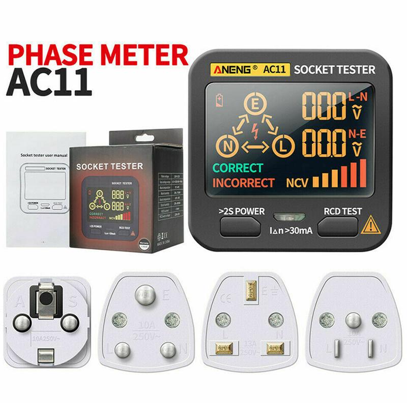 Buy Universal Digital Socket Tester Smart LCD Outlet Checker NCV Test ...