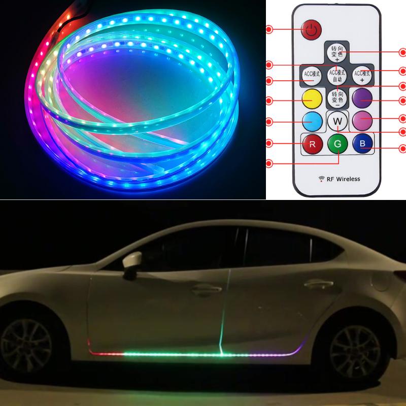 Buy Car LED Dazzling Flow Of Light Car Door Lights Chassis Lights ...