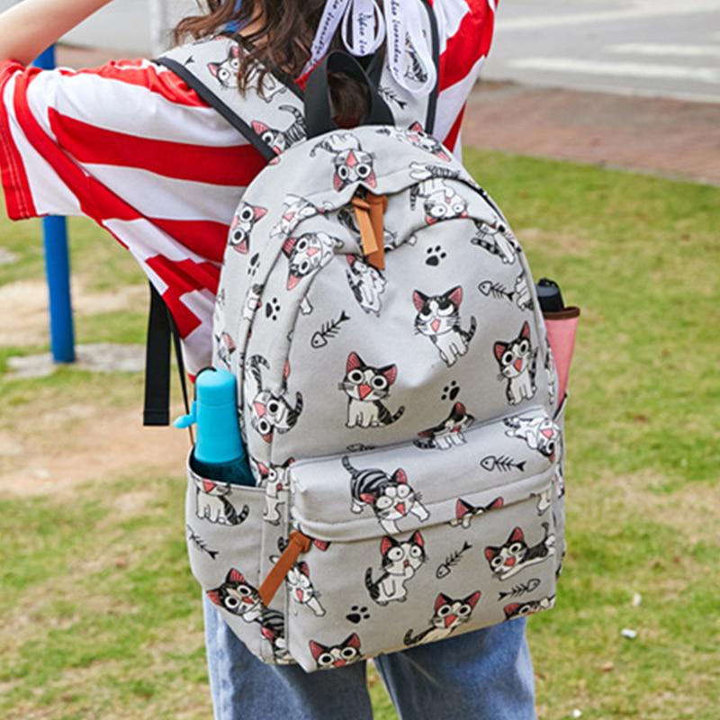 Buy Canvas Printing School Backpack Quality School Bag for Teenage ...