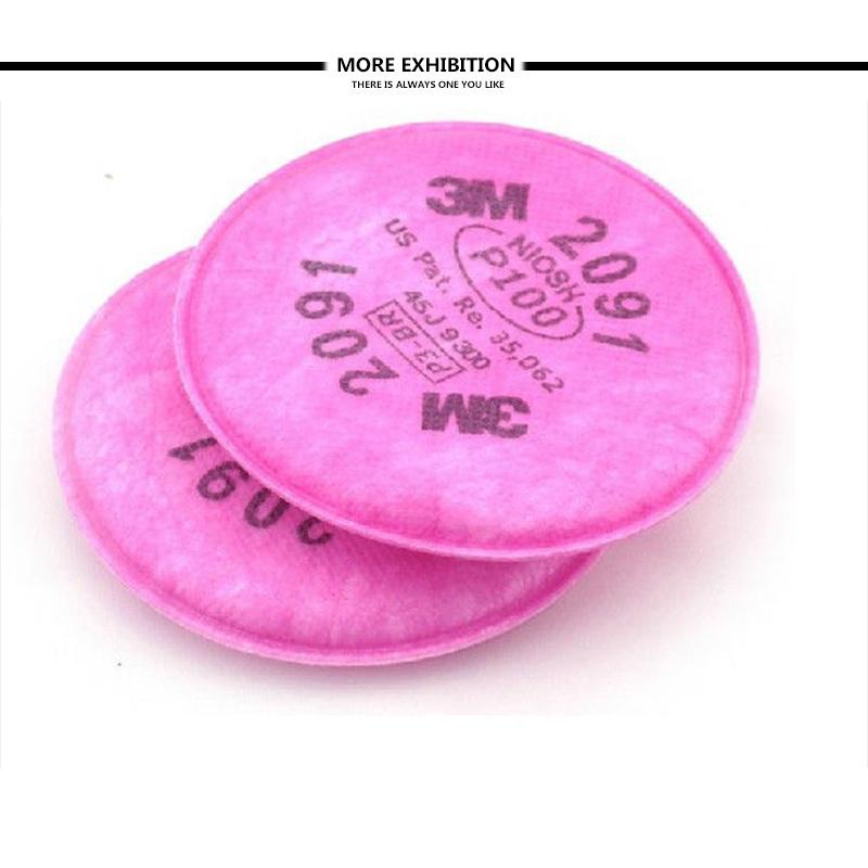 3m 7500 Series Half Face Masks Respirator -7502 Medium W /6pcs 2091 ...