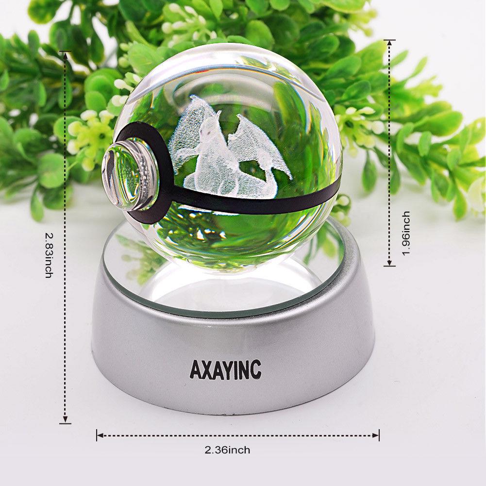Buy LED Lamp 3D Glowing Pokeball Crystal Ball Toy Gift for Kids at ...