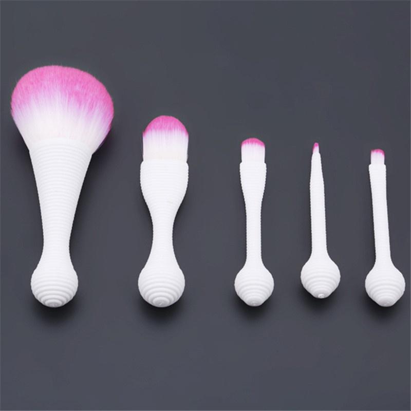 5pcs/set New Mini White Makeup Brushes Set Cosmetic Power Foundation ...