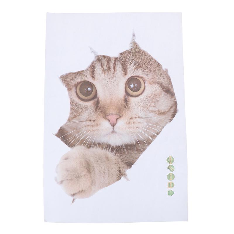 Cat Vivid 3D Smashed Switch Wall Sticker Bathroom Toilet Kicthen ...