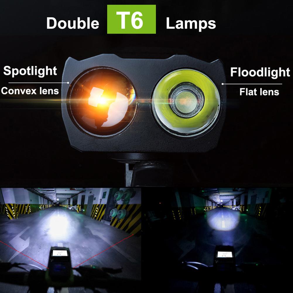 3 in 1 Bicycle Wireless Computer T6 LED 800LM Headlight with Alarm Horn ...
