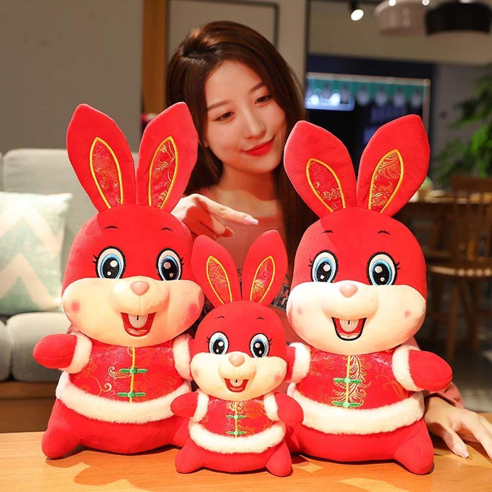 Buy Rabbit Plush Animal Toy Tang Suit Rabbit Stuffed Toys Mascot Doll ...