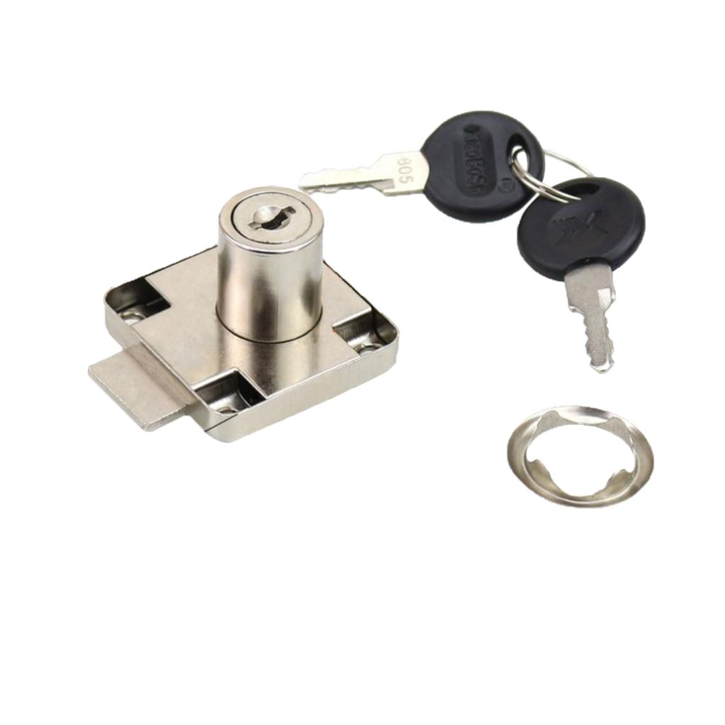 Cam Lock Desk Drawer with 2 Keys for Cupboard Mailbox File Cabinet A ...