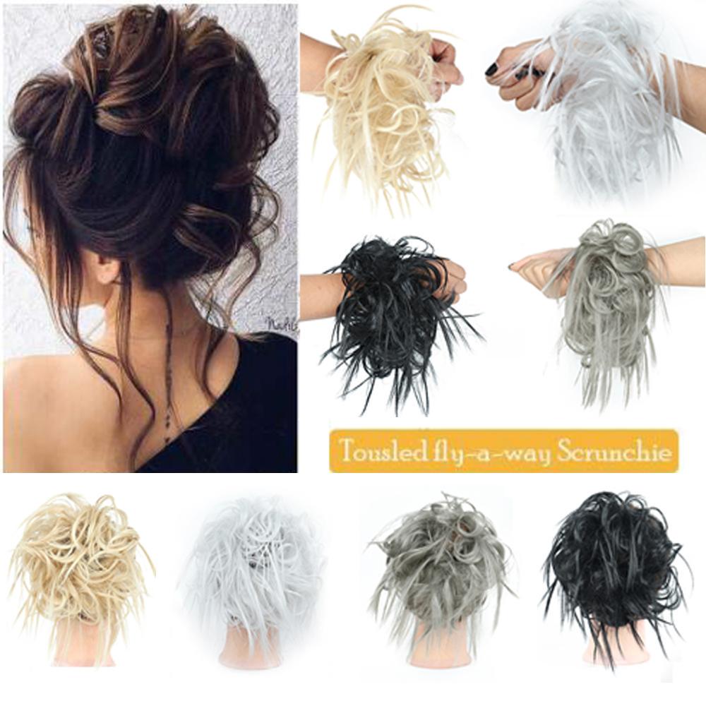 Buy Messy Hair Bun Scrunchie For Women hairpiece Extensions Synthetic ...