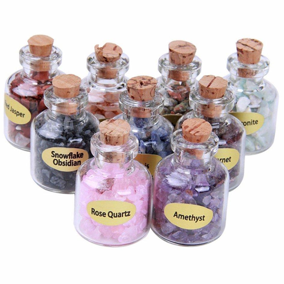 Buy Small Natural Crystal Stone Gravel Wishing Bottles Mini Stones With ...