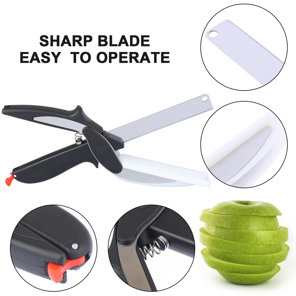 Buy Multipurpose Food Scissors 2-In-1 Knife And Cutting Board Scissors ...