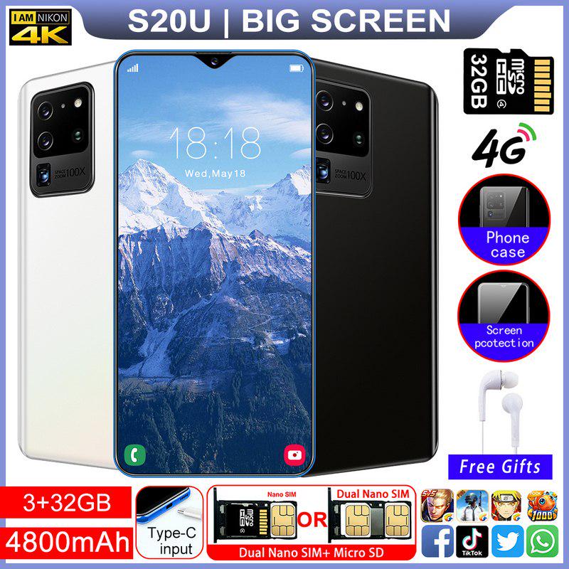 Buy Mobile Phone S20U 10Core Processor 6.7 HD Water Drop Screen 3GB ...