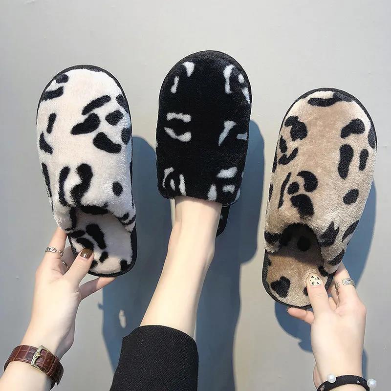 Buy Autumn and Winter Cotton Slippers Cute Furry Cotton Slippers ...