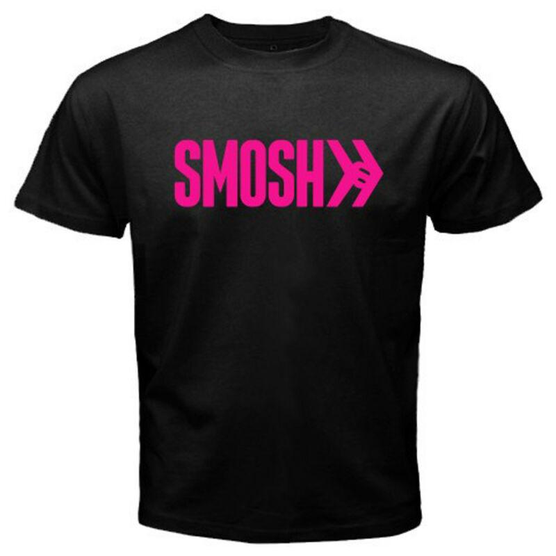 Buy Smosh Logo Symbol Famous Vlogger Mens Black T-Shirt Men Casual ...