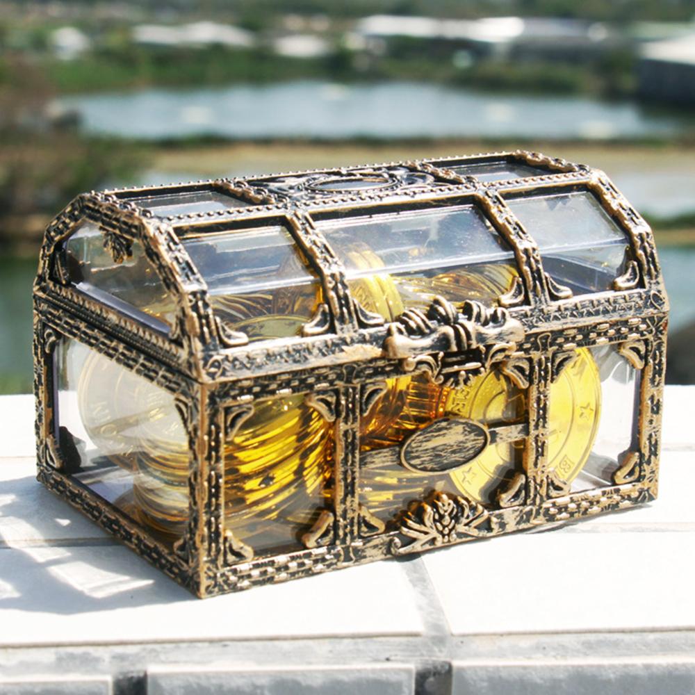 Buy Fashion Plastic Transparent Pirate Treasure Box Crystal Gem Jewelry ...