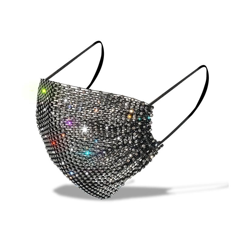 Buy Women Reusable Fashion Flash Rhinestones Mouth Mask Breathable ...