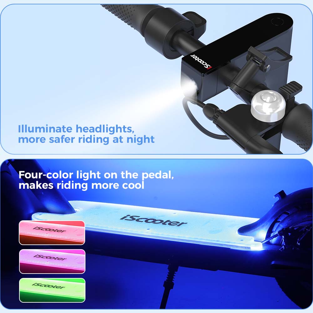 Buy Electric Scooter iScooter i8 Cool pedal lights 8.5 inch penumatic ...