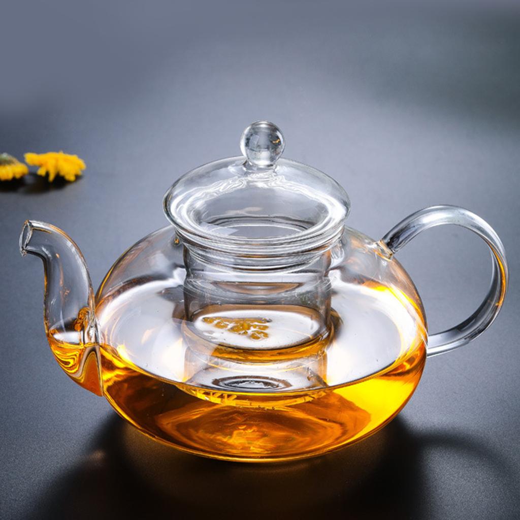 Buy Glass Teapot Kung Fu Tea Blooming Loose Leaf Pot W/ Infuser 800ml ...