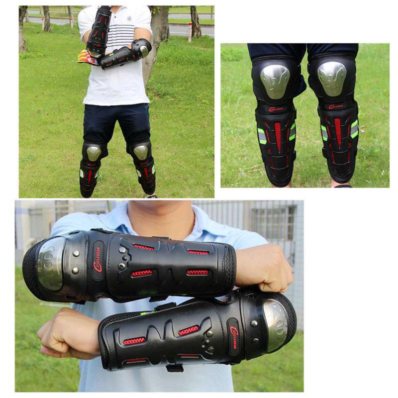 Buy Motorcycle Motocross Knee Shin Elbow Guards Pads Racing Safety ...