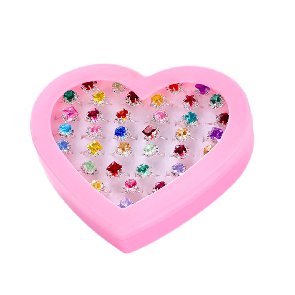 36pcs Children Toys Rings Creative Dress Up Pretend Play Jewelry ...