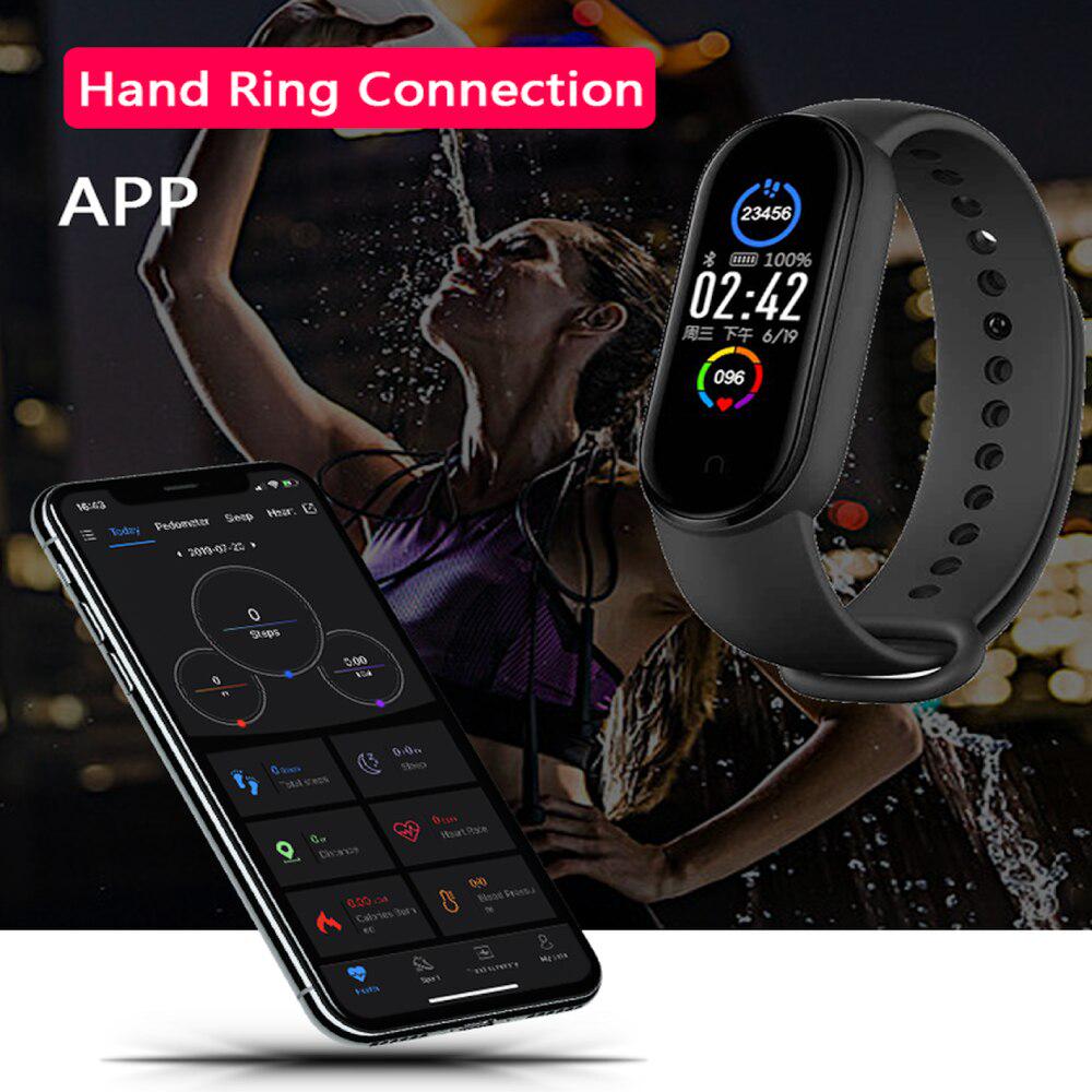 Buy M5 Smart Watches Men Women Heart Rate Monitor Blood Pressure ...
